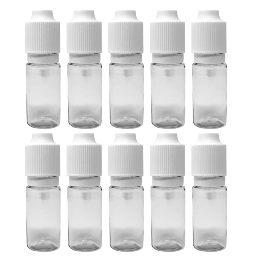 10ml PET E-Liquid Bottle with White Cap - Free Delivery - Mister Vape